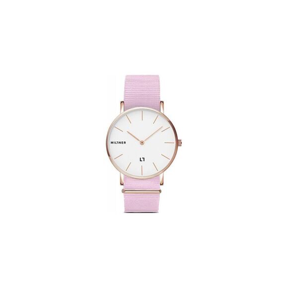 Millner | Accessories | Millner L Minimalist Rose Gold Watch With Pink ...